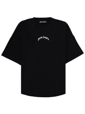 Palm Angels T-shirt In Cotone - Black