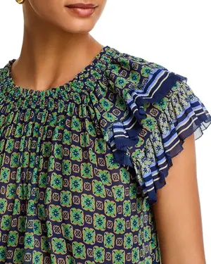 Velvet By Graham & Spencer Dahlia Ruffle Sleeve Top