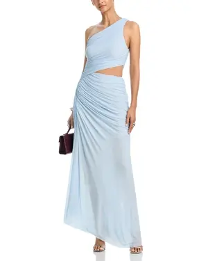 A.L.C. Cleo One-shoulder Ruched Maxi Dress