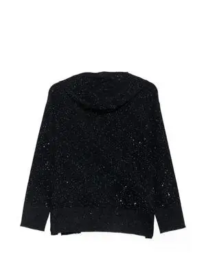 Marella Glitter-effect Drawstring Hoodie