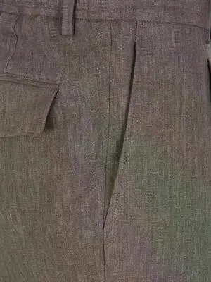 BARBA NAPOLI Pleated Drawstring Trousers - Brown