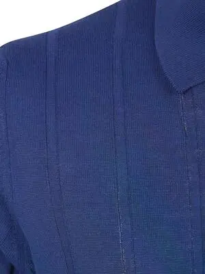 GRAN SASSO Ribbed-knit Button-up Shirt