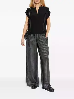Max Mara Panel V-neck Blouse