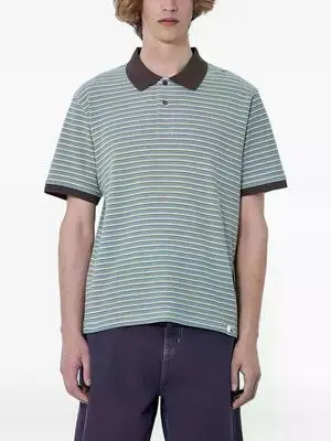 Carhartt Work In Progress Striped Cotton Polo Shirt - Brown