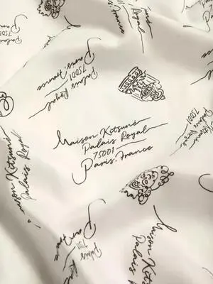 Maison Kitsuné Poetic Paris Scarf - White