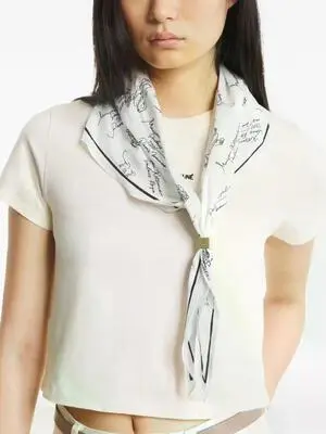 Maison Kitsuné Poetic Paris Scarf - White