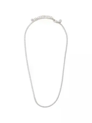 ASTRID & MIYU Cubic Zirconia Tennis Necklace - Silver