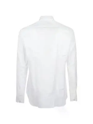 Zegna Piqué-weave Long-sleeve Shirt - White