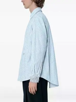 Jacquemus Patterned Cotton Poplin Shirt - Blue