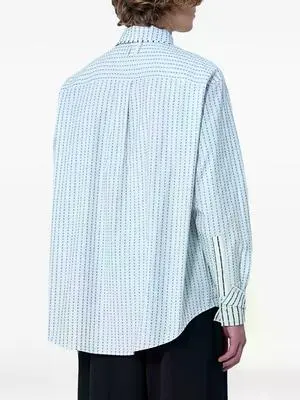 Jacquemus Patterned Cotton Poplin Shirt - Blue
