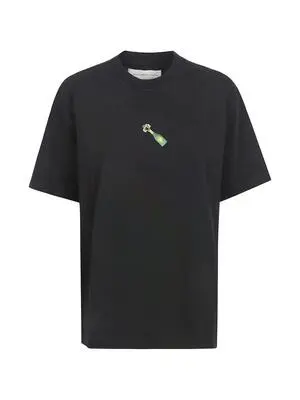 ALBERTO BRESCI Embroidered-motif T-shirt - Black