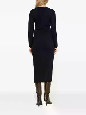 Max Mara Sophia Square Neck Dress - Blue