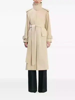 Victoria Beckham Philippa Belted Trench Coat - Neutrals