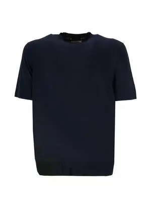 HOSIO Short-sleeve Knitted T-shirt - Blue