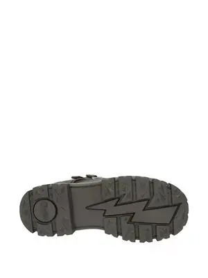 BUFFALO Aspha Com1 Buckled Combat Boots - Green