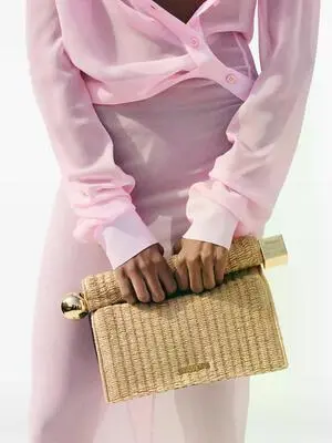 Jacquemus La Pochette Rond Carré Clutch Bag - Neutrals
