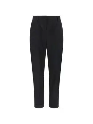 Kiton Pleated Turn-up Trousers - Black