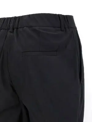 Kiton Pleated Turn-up Trousers - Black