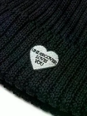 Undercover Ribbed-knit Beanie - Black