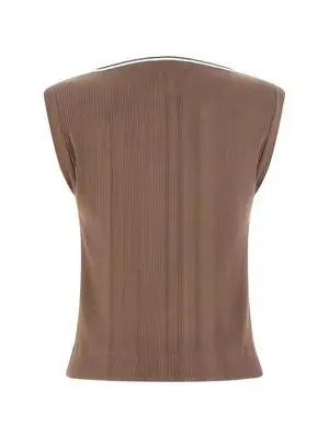 Brunello Cucinelli Ribbed Tank Top With Monile Detail