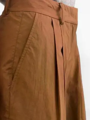 MOORER Rumy Wide-leg Trousers - Brown