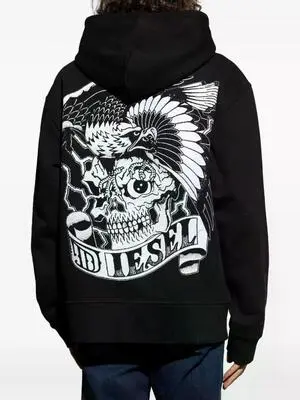 DIESEL® Logo Embroidered Hooded Sweatshirt