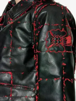 DIESEL® Quilted Grid-stitched Cropped Jacket