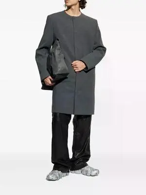 DIESEL® Single-breasted Collarless Overcoat