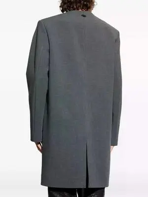 DIESEL® Single-breasted Collarless Overcoat