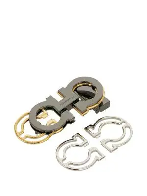 FERRAGAMO Reversible Gancini Buckle Belt - Black
