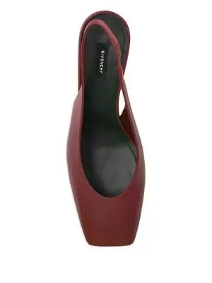 Givenchy Square-toe Slingback Pumps - Red