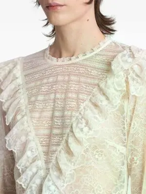 Antik Batik Flowi Lace-trimmed Top