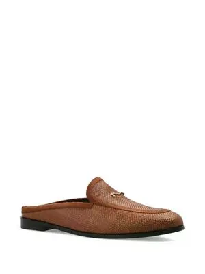 Max Mara Woven Metal-detail Slip-on Sneakers - Brown