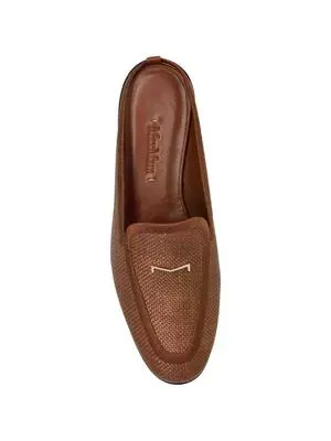 Max Mara Woven Metal-detail Slip-on Sneakers - Brown