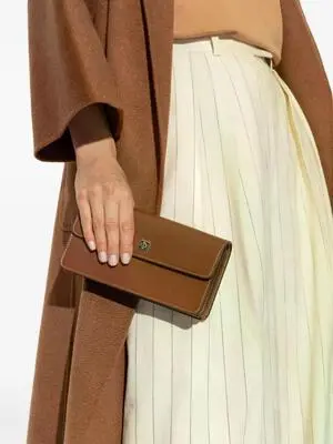 Max Mara Leather Clutch Bag - Brown