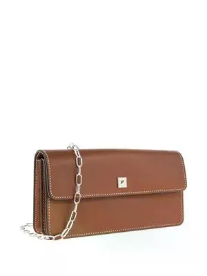 Max Mara Leather Clutch Bag - Brown