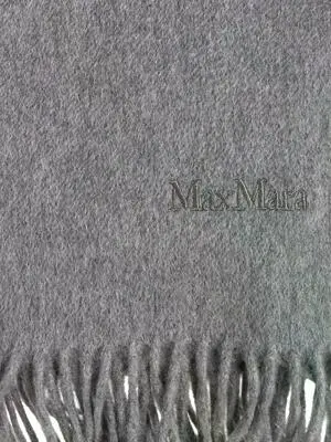 Max Mara Fringed Cashmere Scarf - Grey