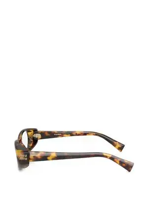 Miu Miu Tortoiseshell Round Frame Glasses - Brown