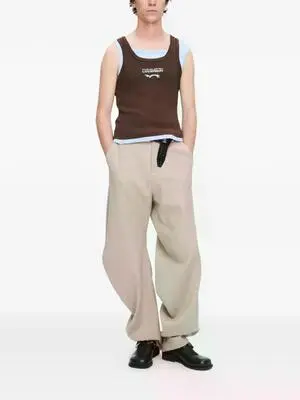 CHARLES JEFFREY Logo-print Layered Vest