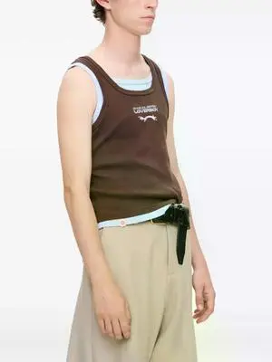 CHARLES JEFFREY Logo-print Layered Vest