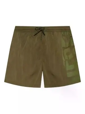 DIESEL® Logo-print Swim Shorts - Green