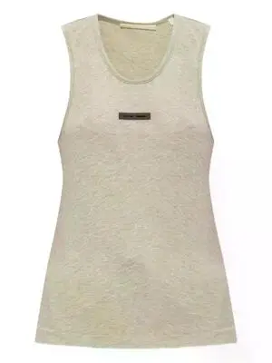 Fear Of God Logo-patch Sleeveless Tank Top - Neutrals