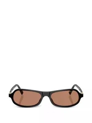 Miu Miu Logo-detail Sunglasses - Black