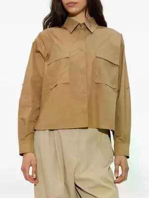 Max Mara Flap-pocket Cotton Shirt - Neutrals