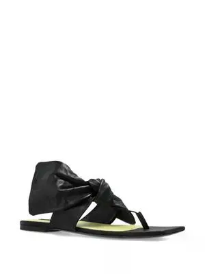 Givenchy Boudoir Knotted Leather Sandals - Black