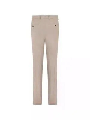 SLOWEAR Micro-patterned Slim-fit Trousers