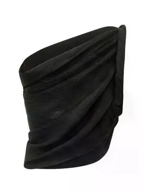 Alberta Ferretti Draped One-shoulder Top - Black