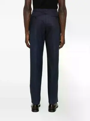 Zegna Tailored Pressed-crease Trousers - Blue
