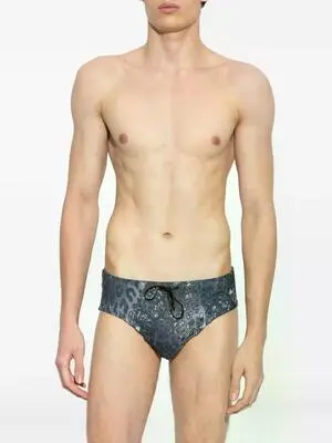 DIESEL® Printed Swim Trunks - Grey