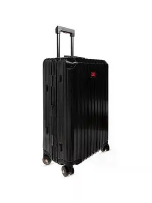 DIESEL® Ribbed Logo-plaque Suitcase - Black